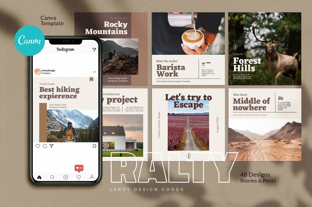 Ralty - Canva Instagram Template – MasterBundles