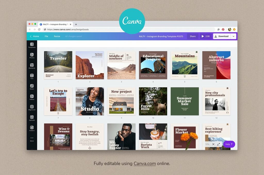 Ralty - Canva Instagram Template – MasterBundles