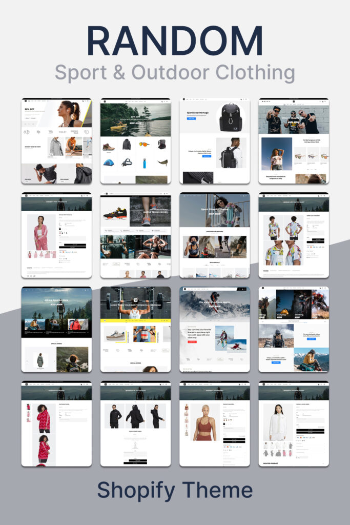 Random - Sport & Outdoor Clothing Shopify Theme – MasterBundles
