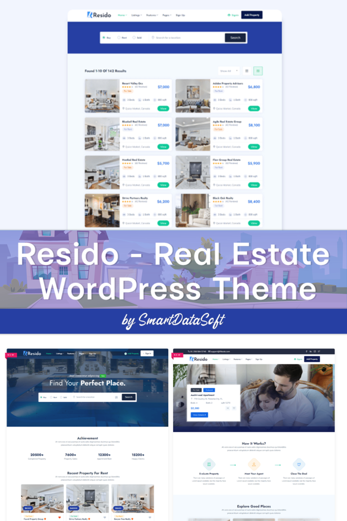 Resido - Real Estate WordPress Theme – MasterBundles