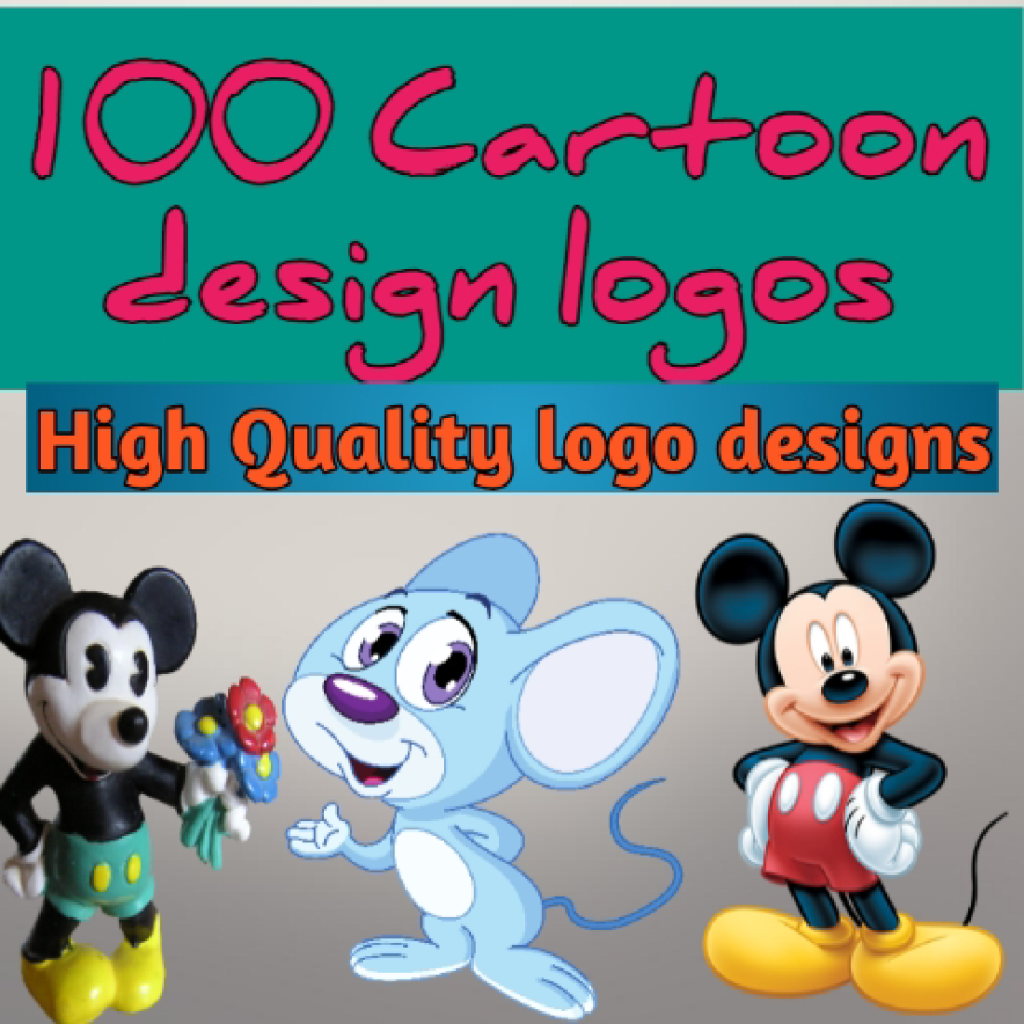 100 bundle of cartoon logo designs just for 50$ - MasterBundles