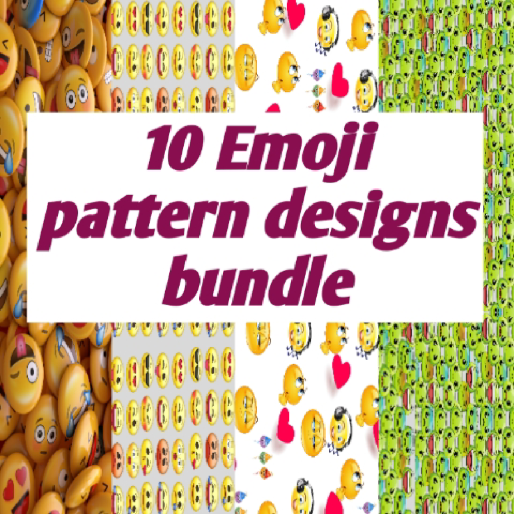 10 Emoji Pattern Design Bundle - MasterBundles