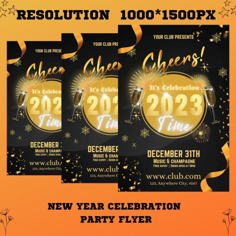 New Year Cwlwbration Party FLyer Design - MasterBundles