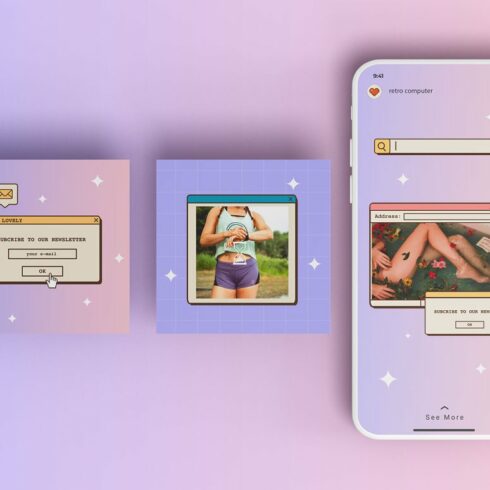 Retro Computer - Instagram Templates | Master Bundles