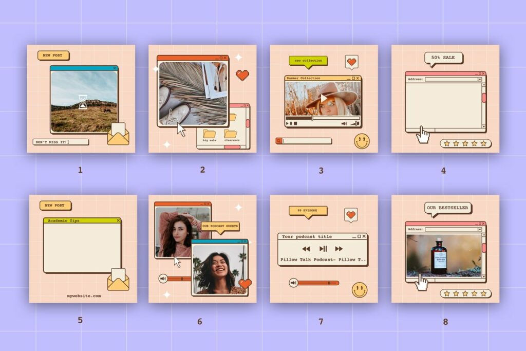 Retro Computer - Instagram Templates – MasterBundles