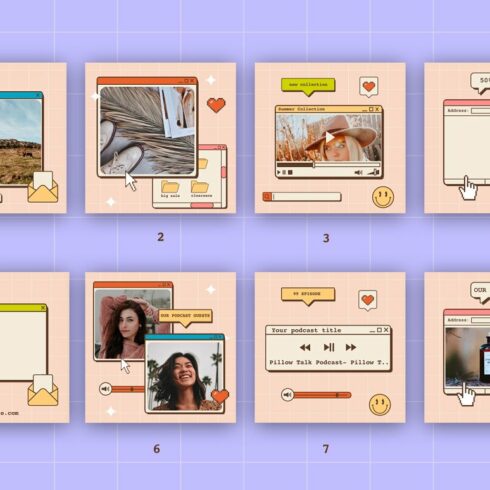 Retro Computer - Instagram Templates | Master Bundles