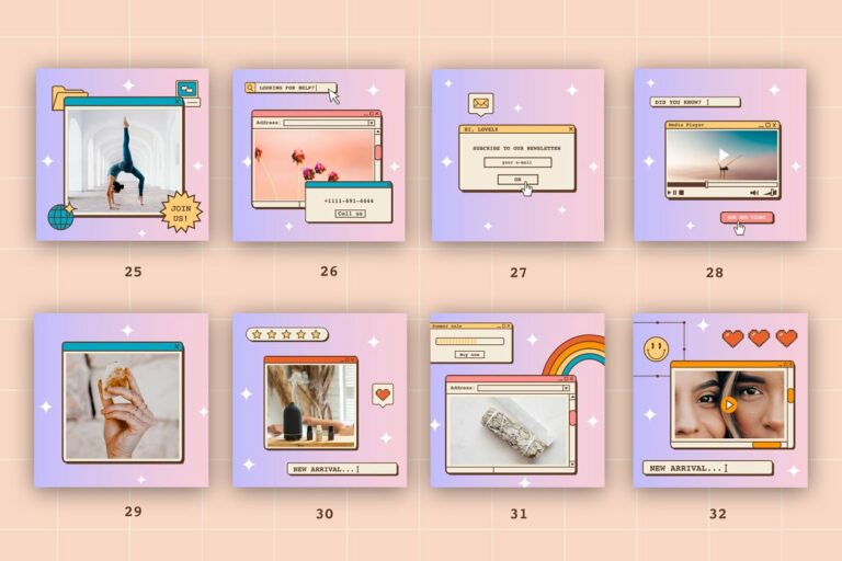 Retro Computer - Instagram Templates – MasterBundles