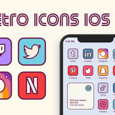IOS 14 Retro Home Screen Icons | Master Bundles