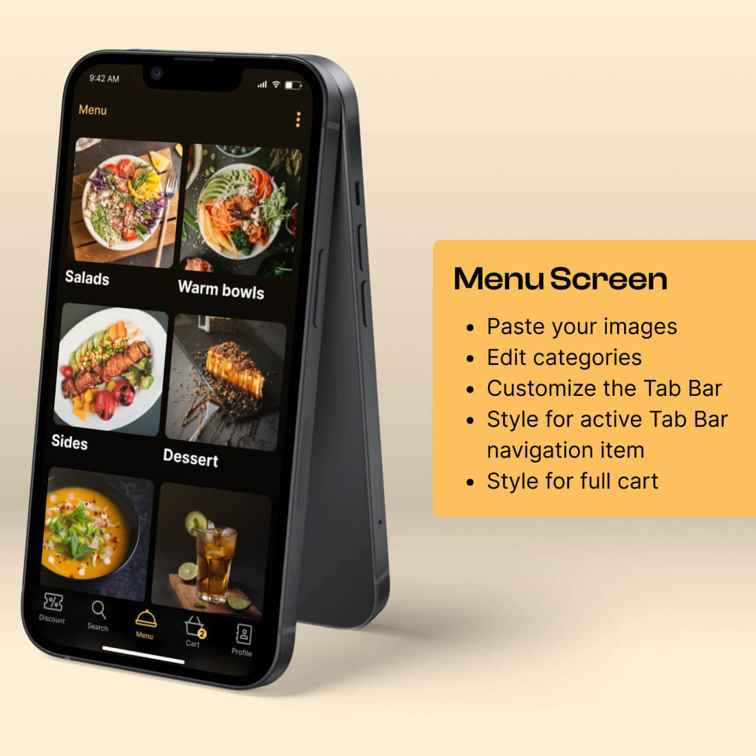 Restaurant Food Delivery App Concept - MasterBundles