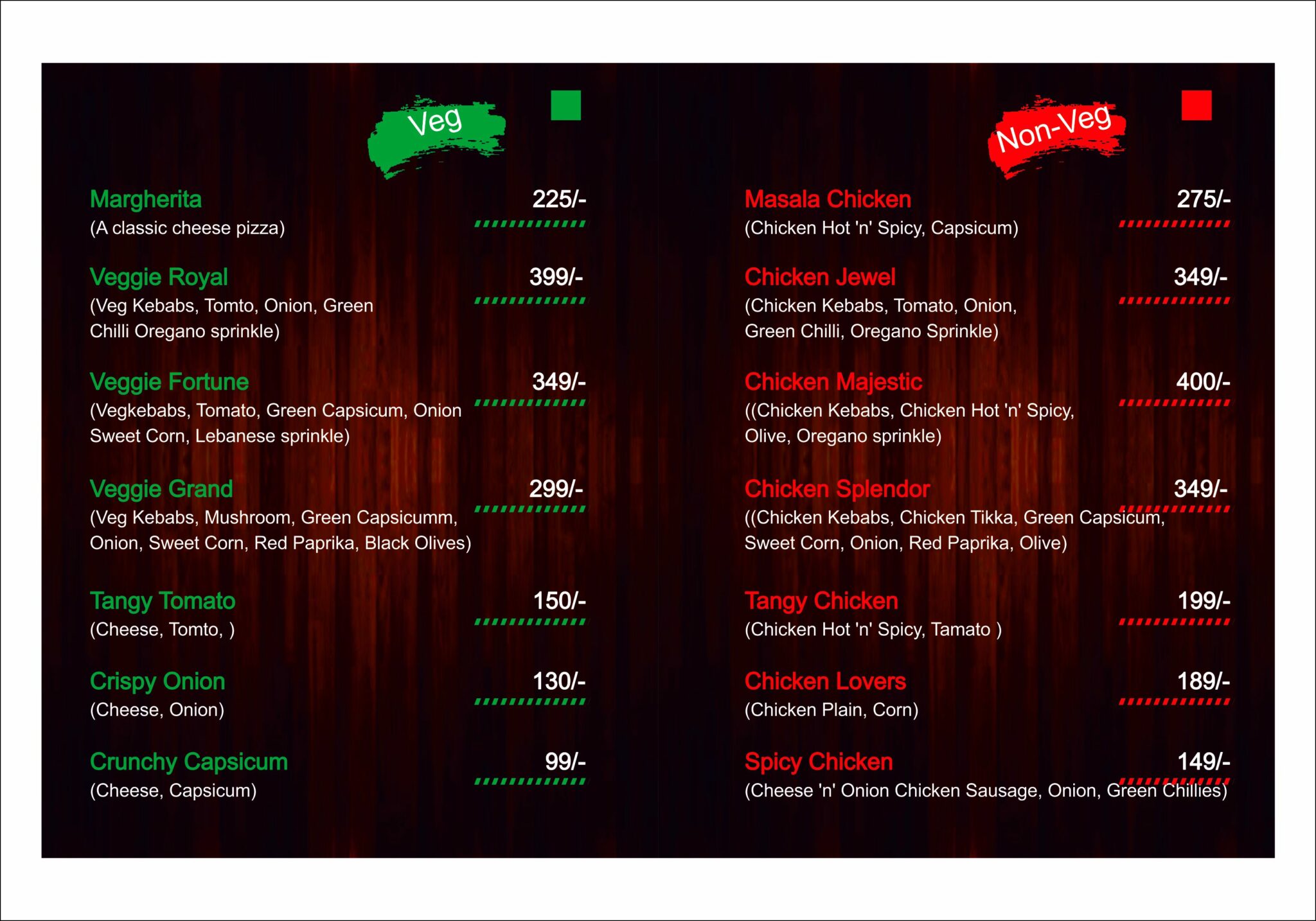 Menu Card CDR 12 File Arial Font - MasterBundles