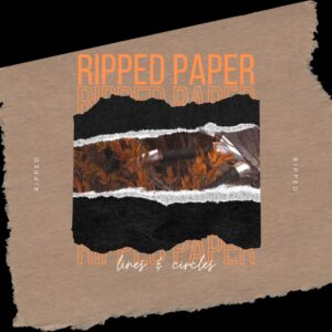 Ripped Paper Lines & Circles – MasterBundles