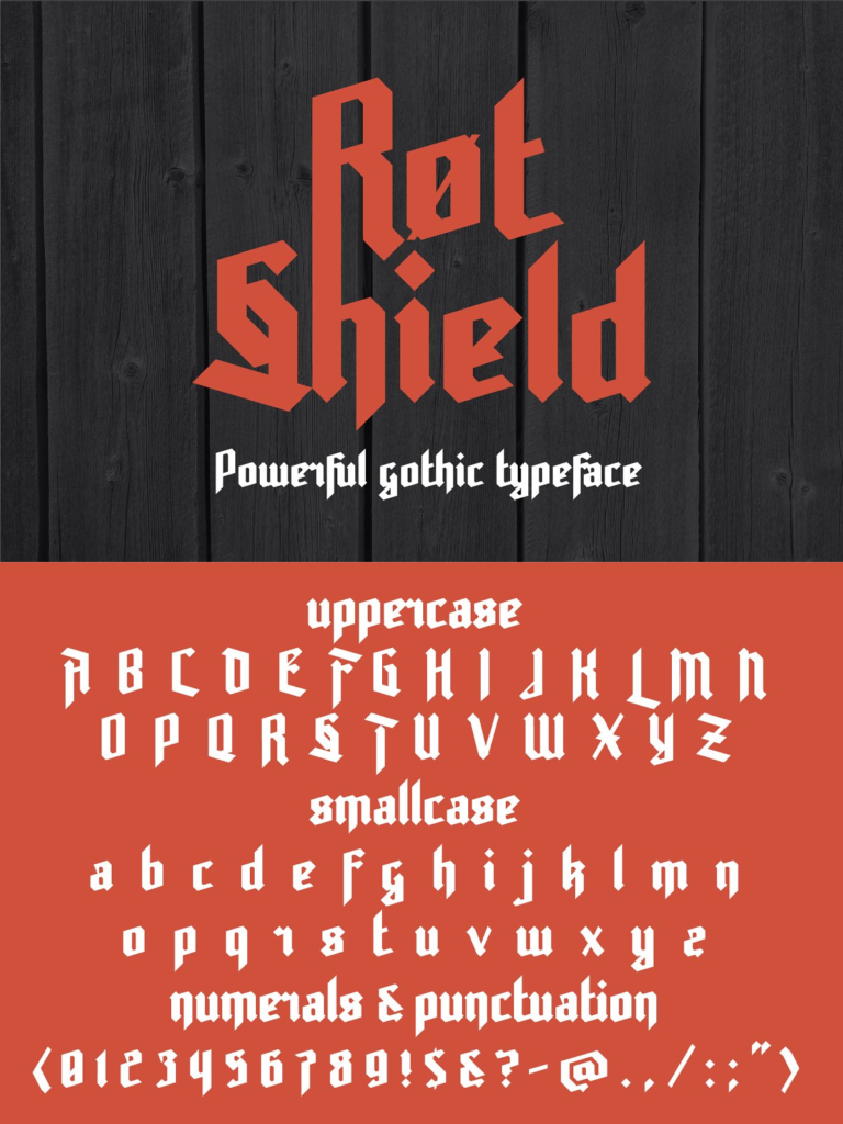 Rot Shield gothic typeface – MasterBundles