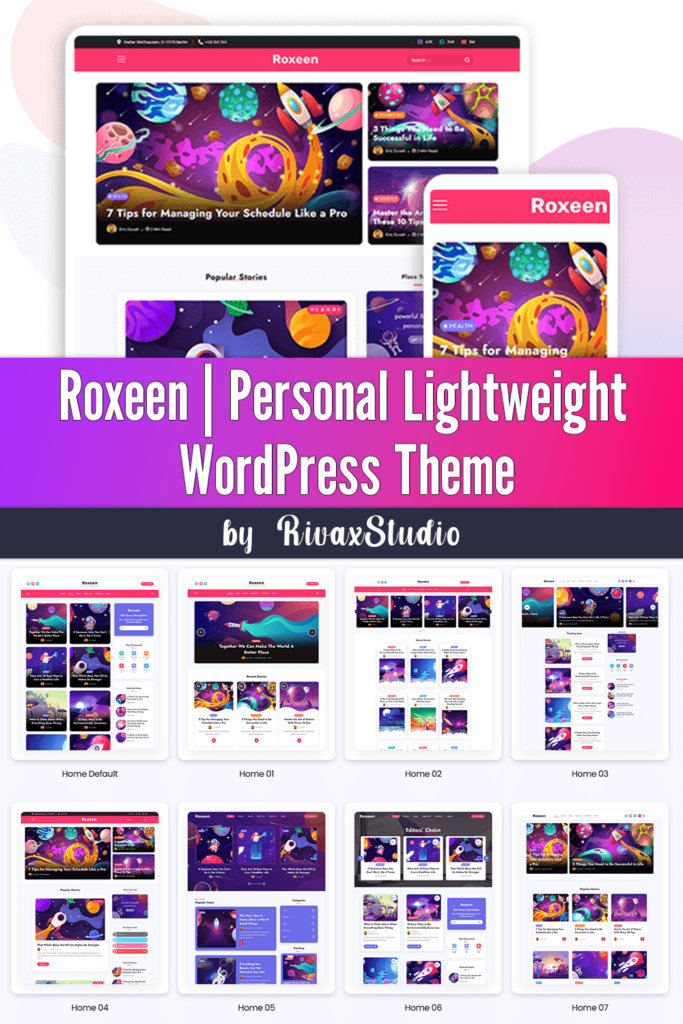 Roxeen | Personal Lightweight WordPress Theme – MasterBundles