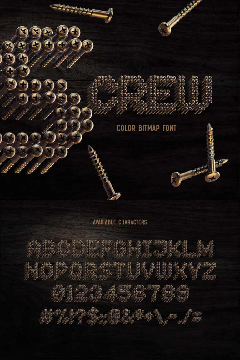 S-CREW - Bitmap Color Font - MasterBundles
