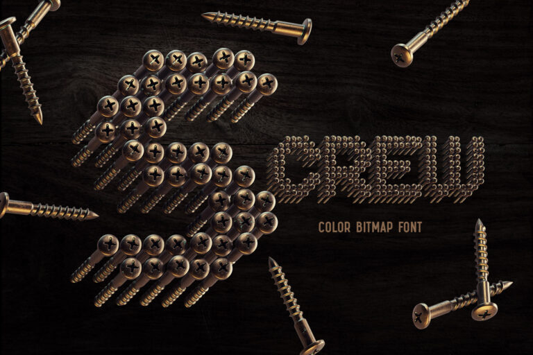 S-CREW - Bitmap Color Font - MasterBundles