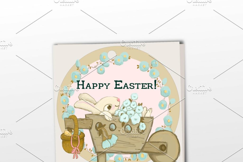 Happy Easter Bunnies Clipart – MasterBundles