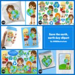 Save the Earth, Earth Day Clipart – MasterBundles