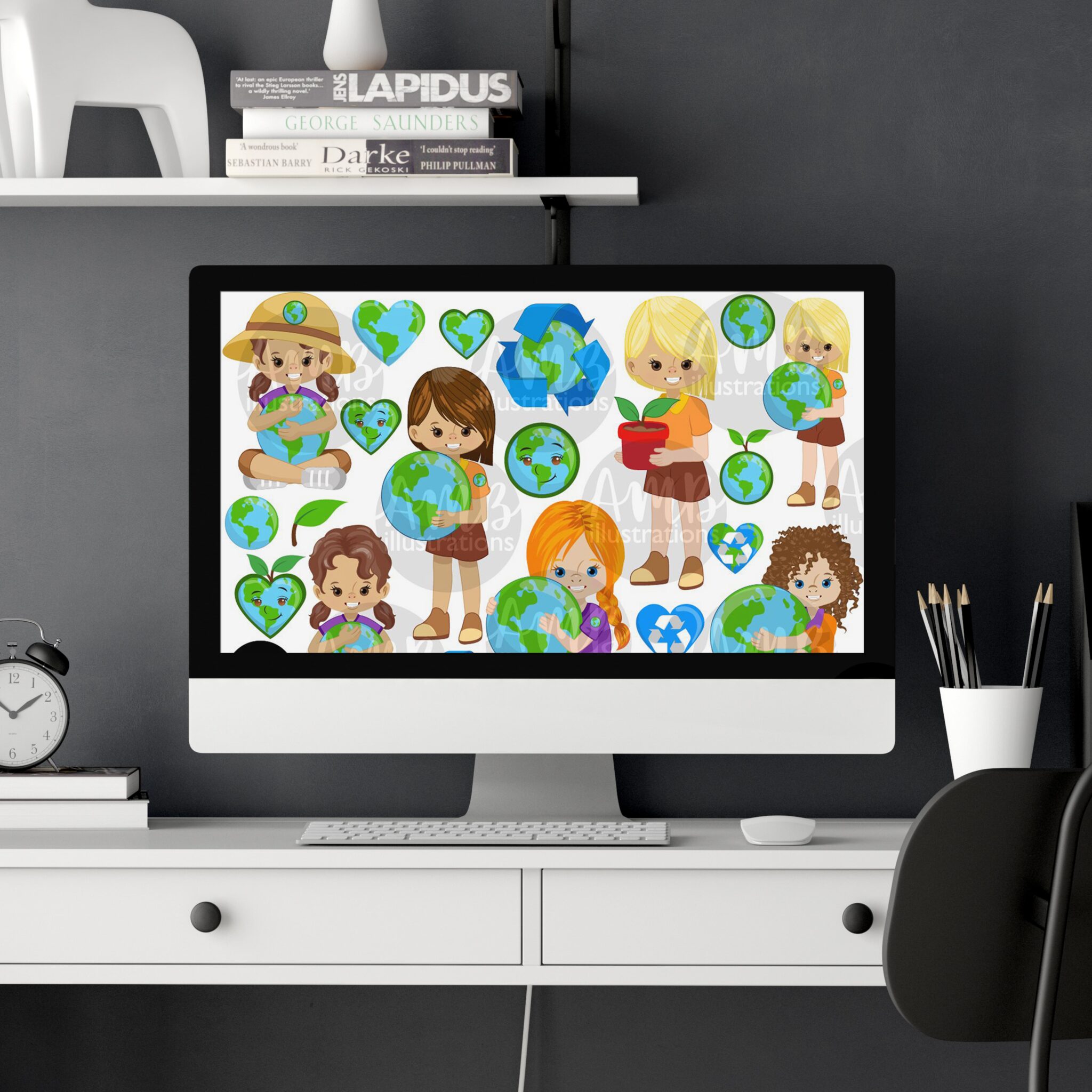 Save the Earth, Earth Day Clipart – MasterBundles