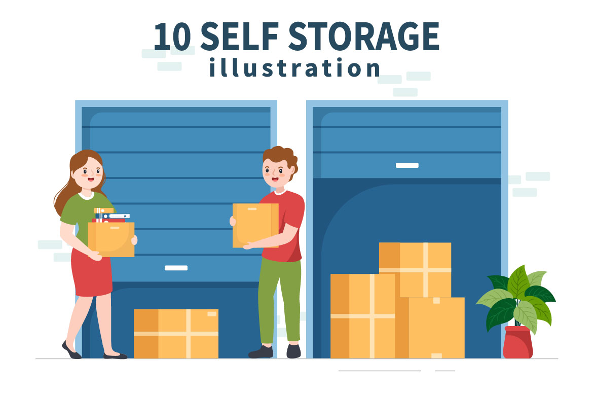 10 Self Storage Design Illustration - MasterBundles