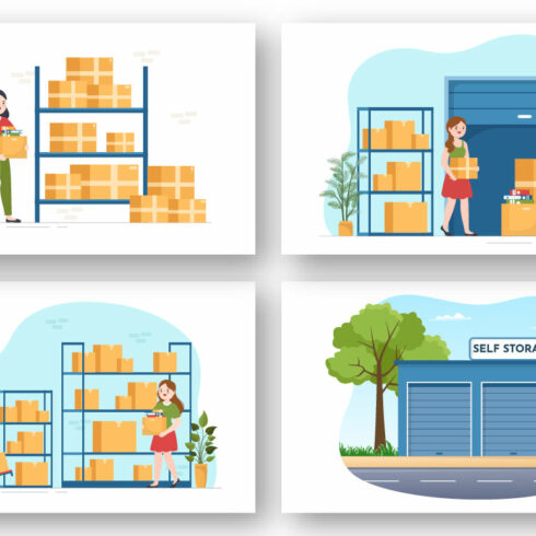 10 Self Storage Design Illustration | MasterBundles