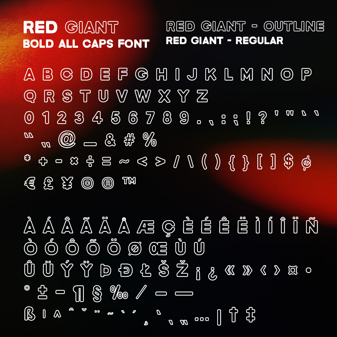 Sans Serif Red Giant Bold Font - MasterBundles