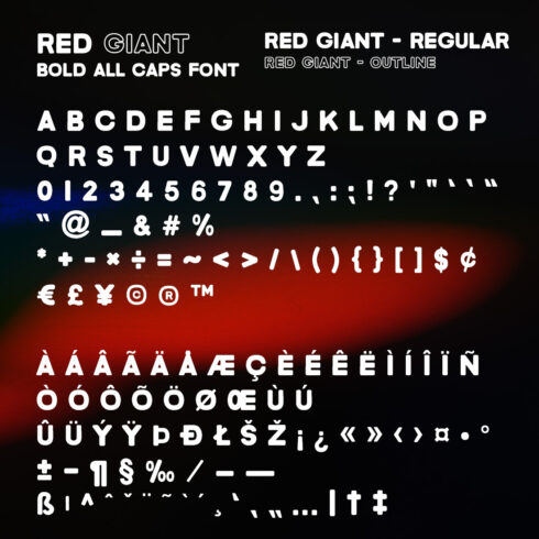 Sans Serif Red Giant Bold Font - MasterBundles
