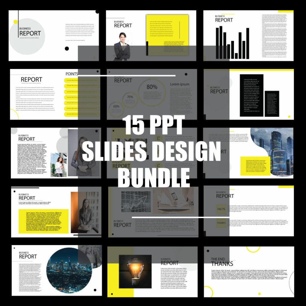 15 BUSINESS SLIDES DESIGN BUNDLE - MasterBundles