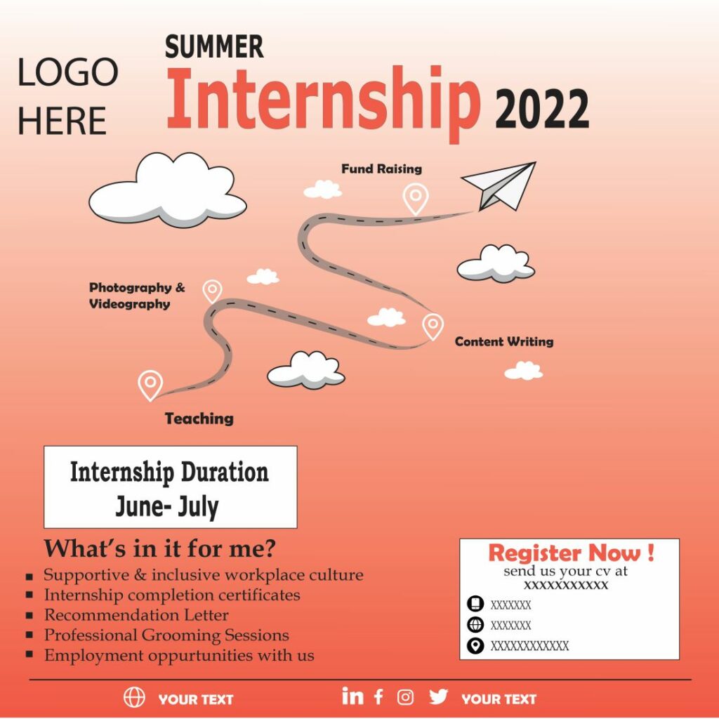 Internship Social Media Post Design - MasterBundles