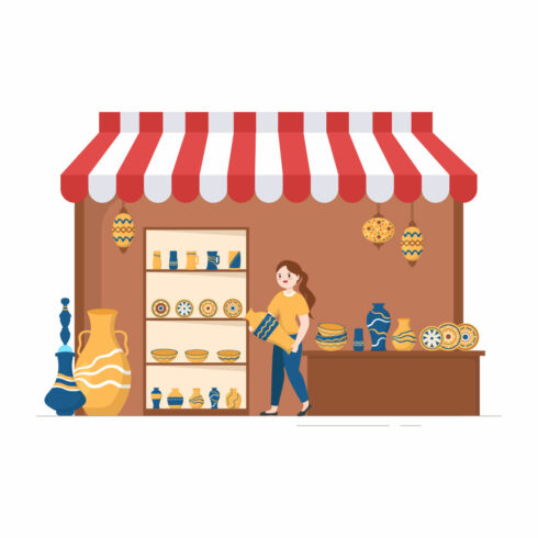 12 Souvenir Shop and Gifts Illustration - MasterBundles