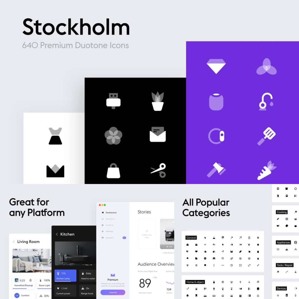 Stockholm Premium Icons Pack – MasterBundles