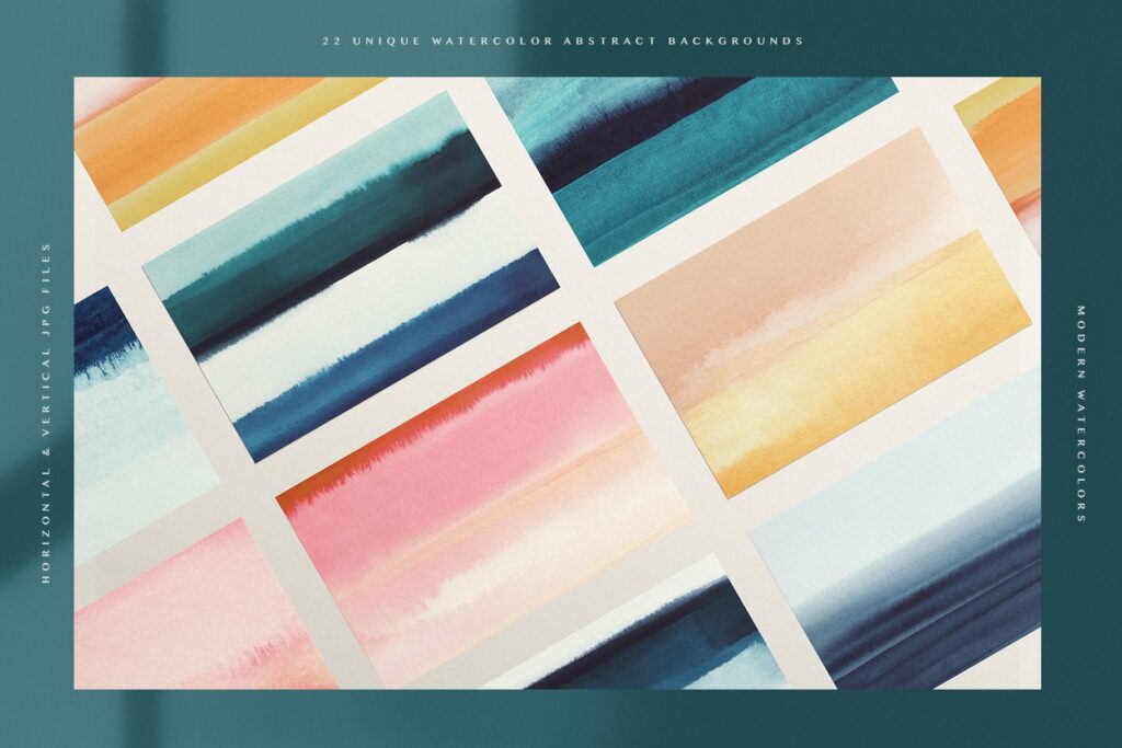 Modern Watercolor Backgrounds – MasterBundles