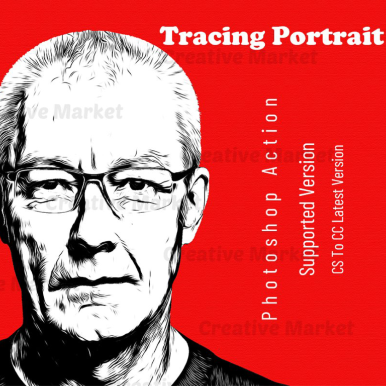 Tracing Portrait Photoshop Action – MasterBundles