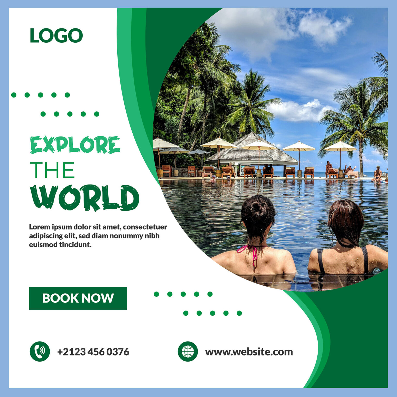 Tour & Travel Social Media Post Templates Bundle - MasterBundles