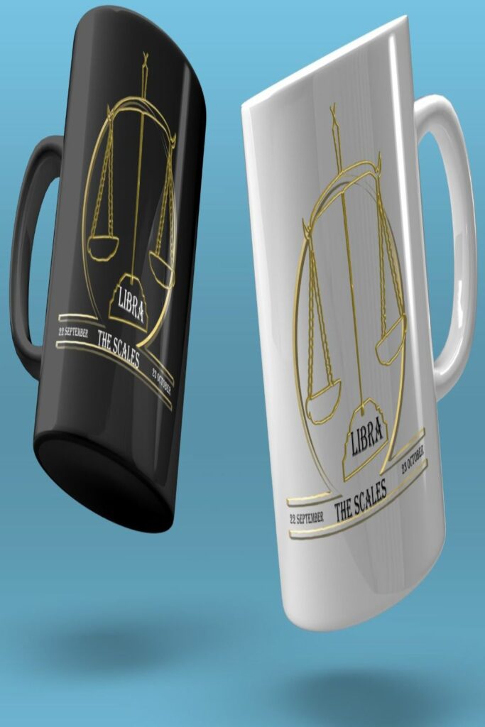 Libra 3D Astrology Zodiac Symbol Design - MasterBundles