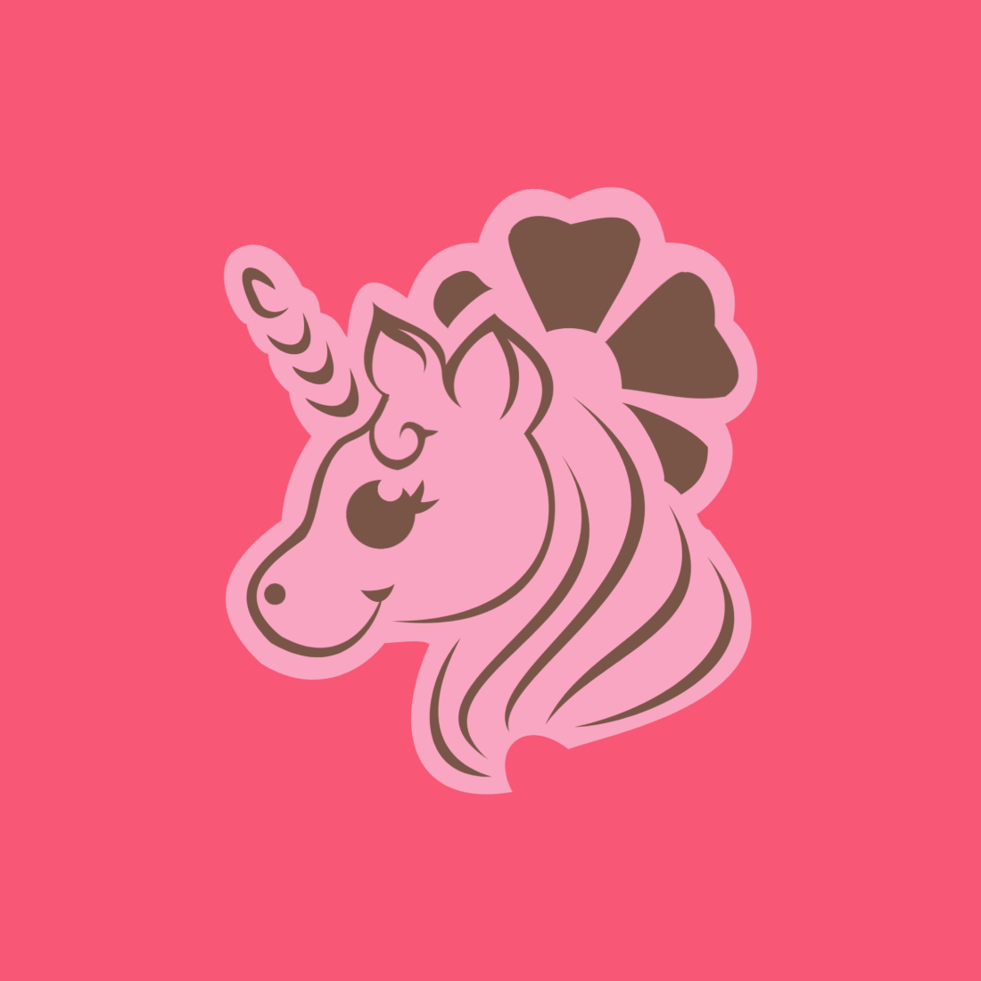 Simple Unicorn Logo Design - MasterBundles