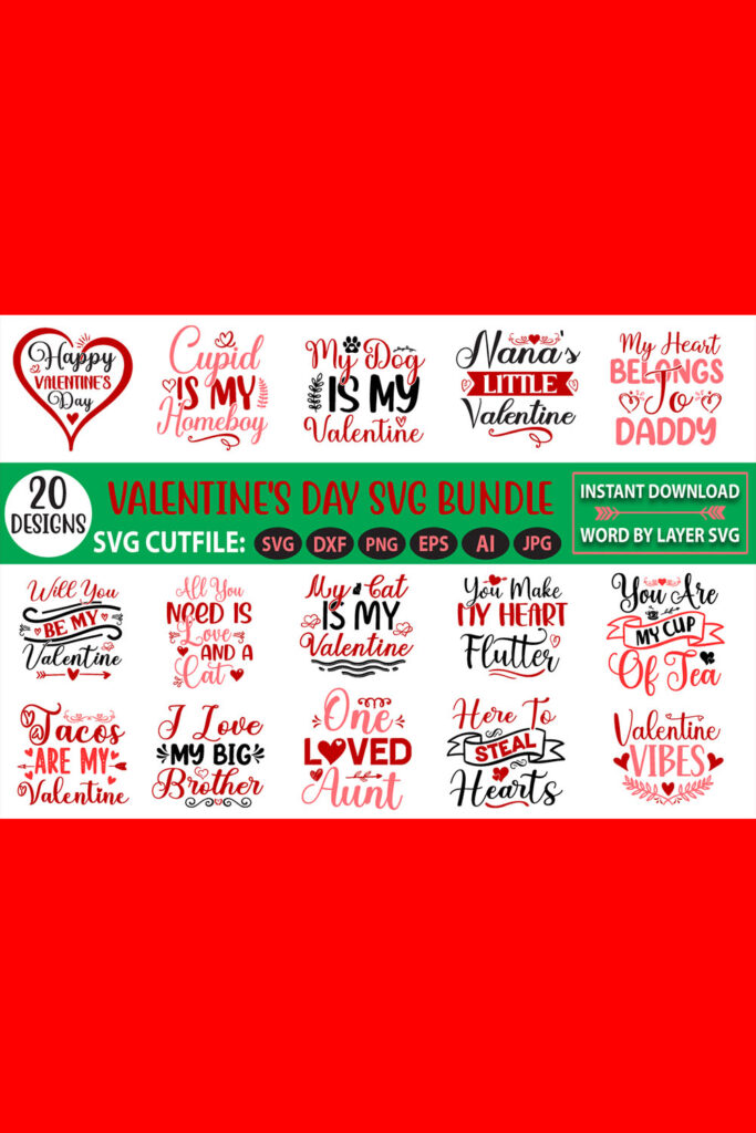 Valentine's Day SVG Bundle - MasterBundles