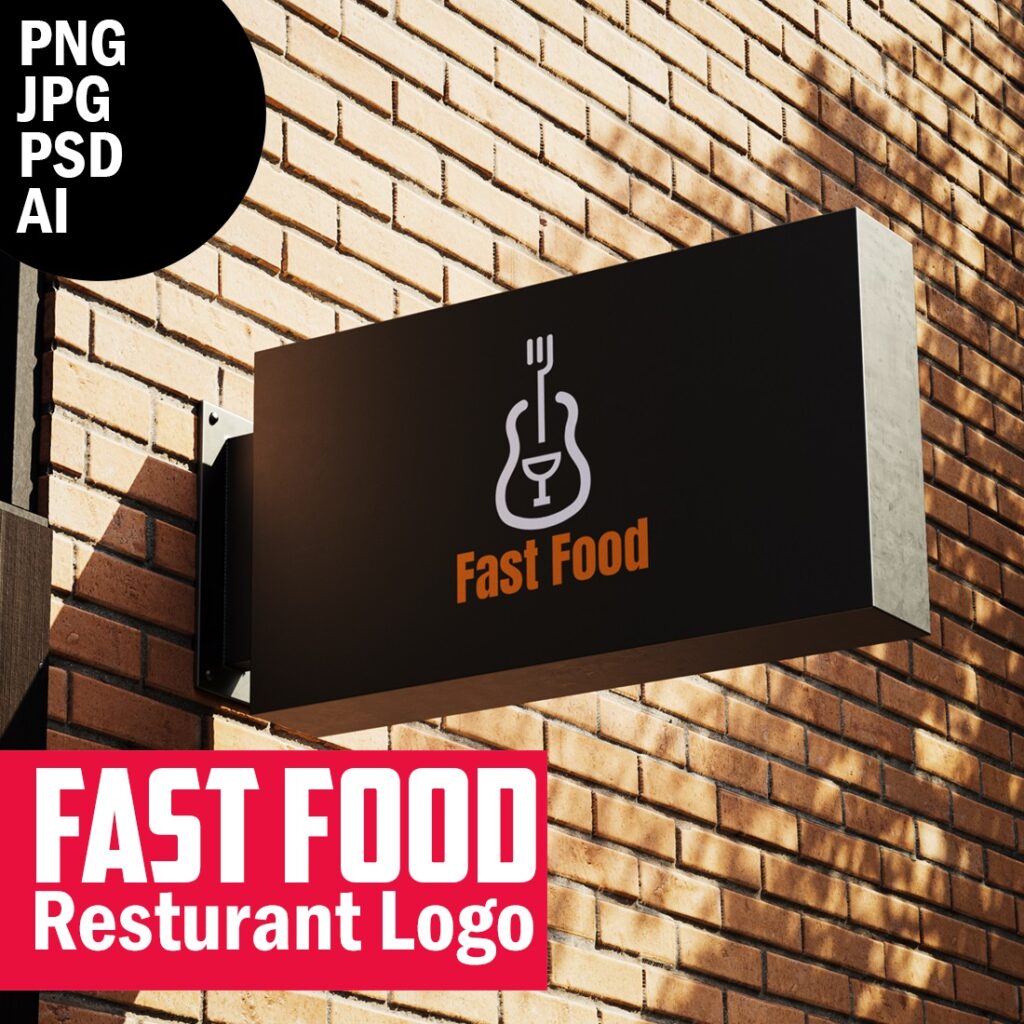 Fast Food Restaurant Logo - MasterBundles
