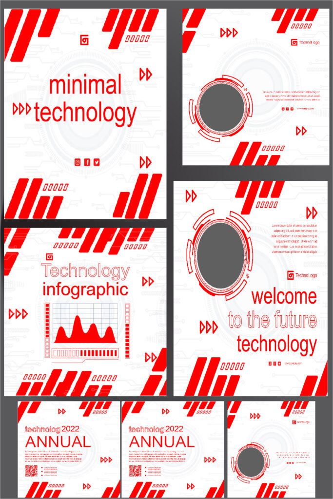 Flat Design Minimal Technology Instagram Post Template - MasterBundles