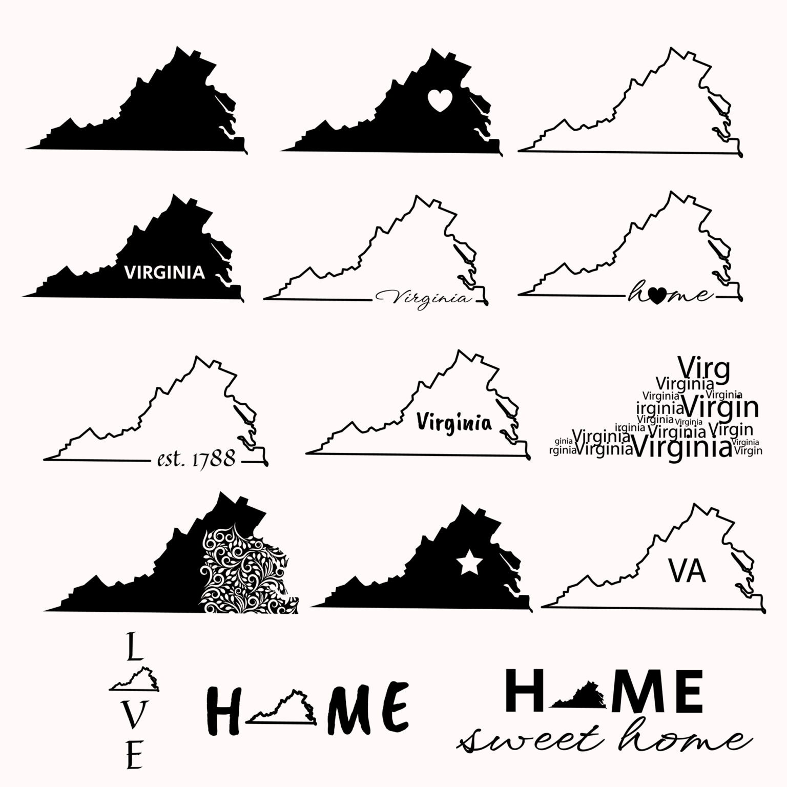 Virginia SVG Bundle – MasterBundles