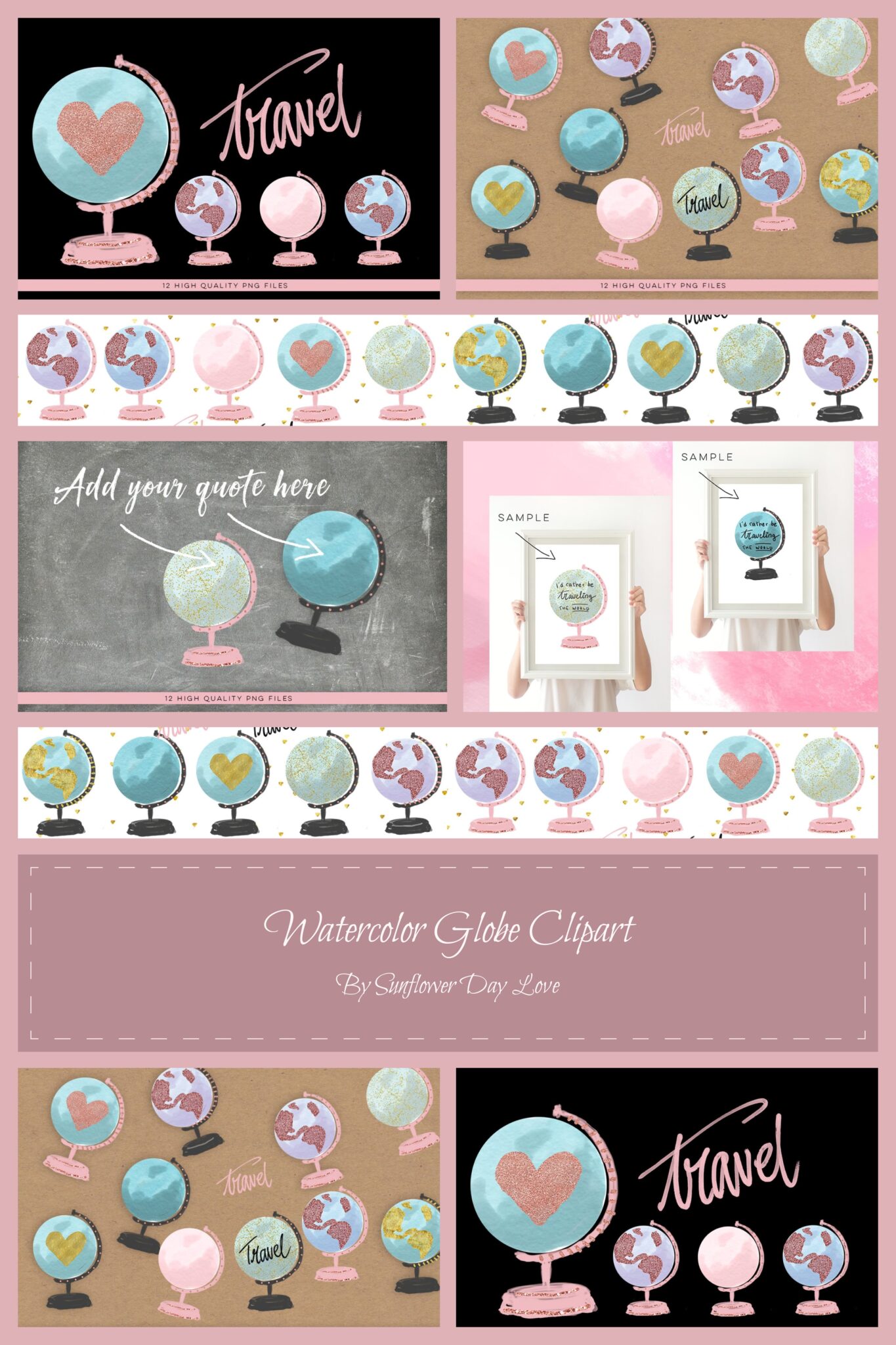 Watercolor Globe Clipart – MasterBundles