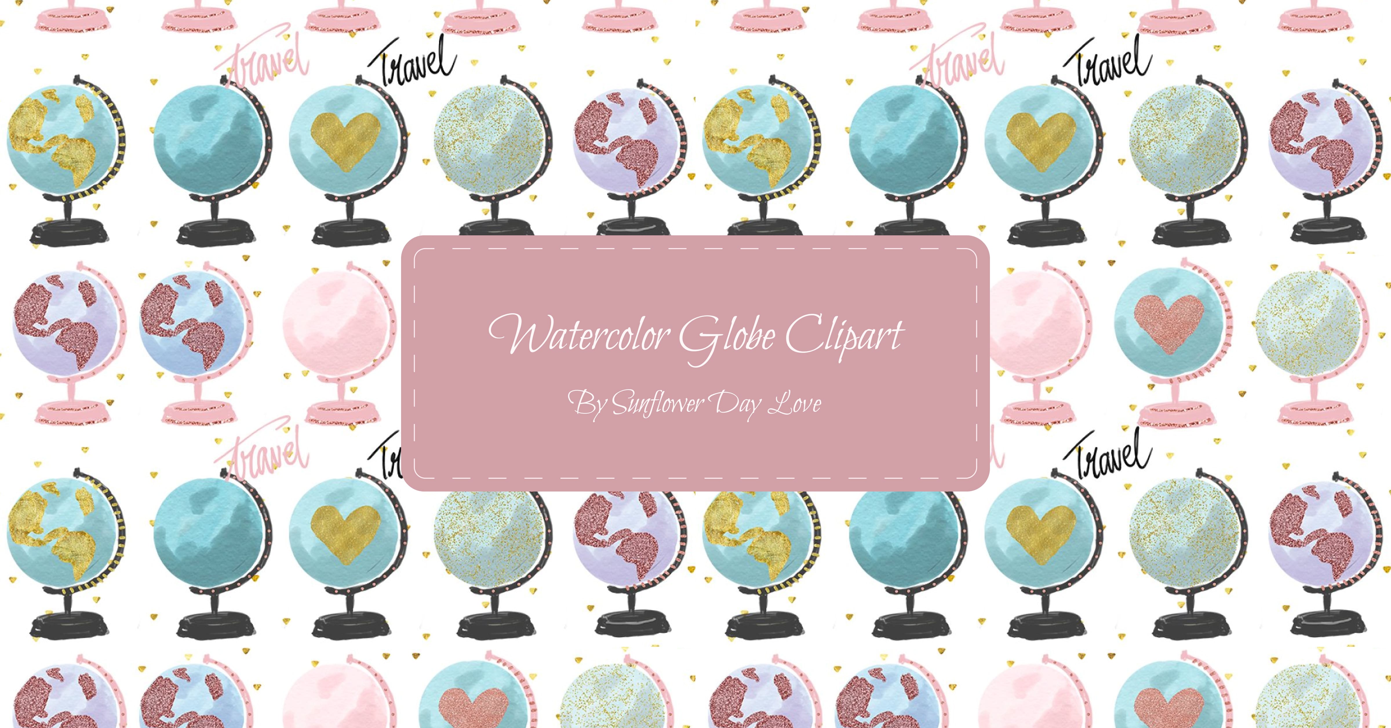 Watercolor Globe Clipart – MasterBundles