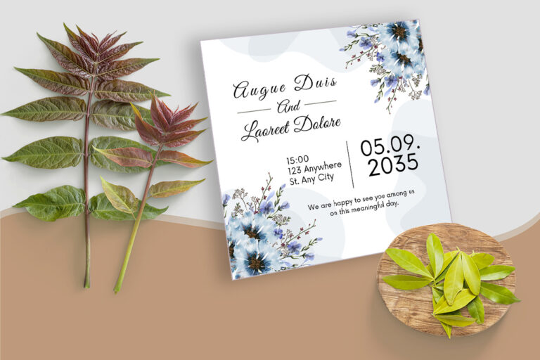 Unique Elegant Wedding Invitation Card Design - MasterBundles