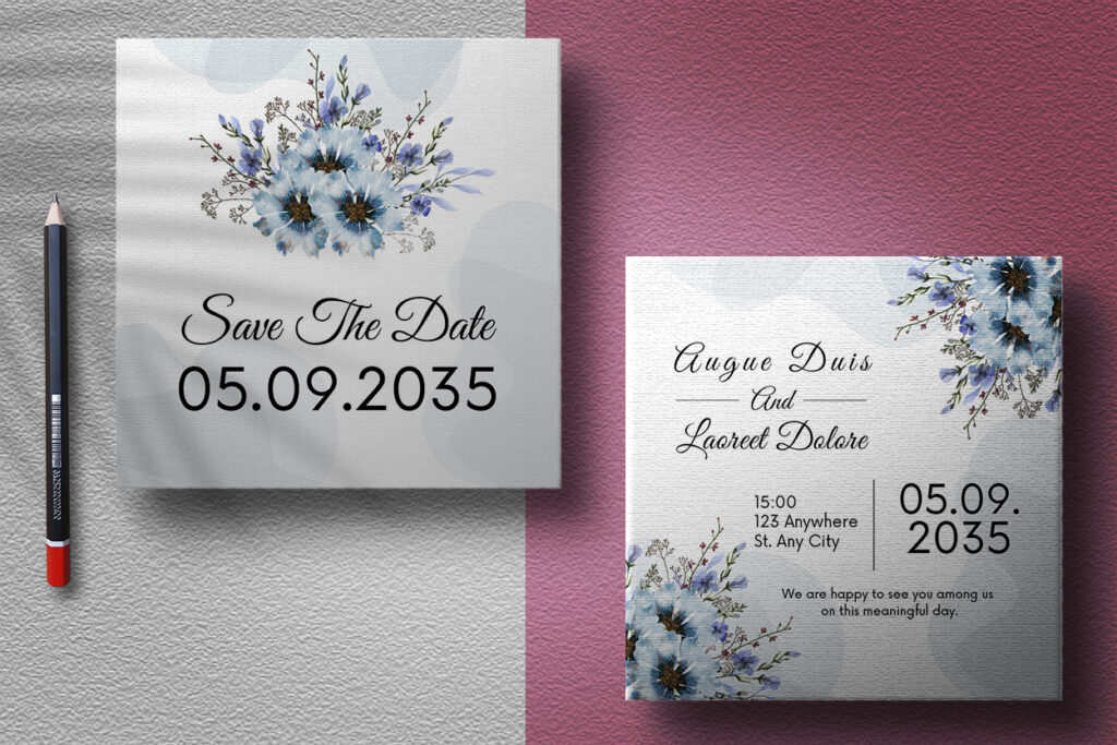Unique Elegant Wedding Invitation Card Design - MasterBundles