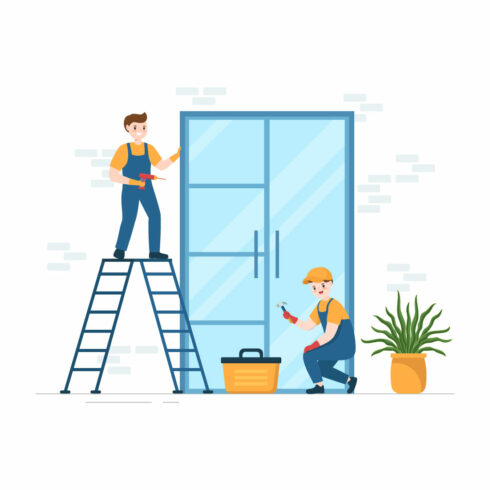13 Window and Door Installation Service Illustration - MasterBundles