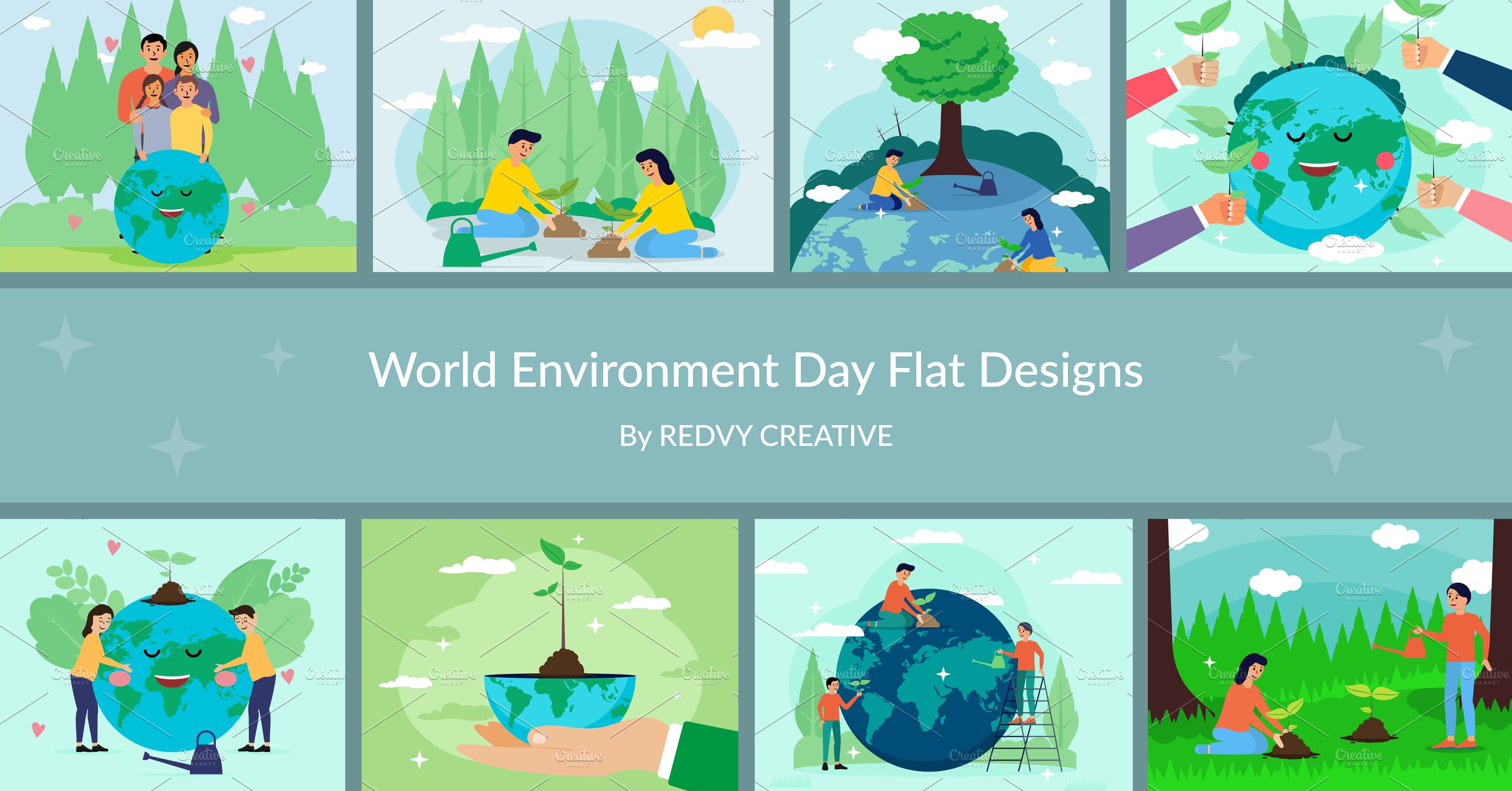 World Environment Day Flat Designs – MasterBundles