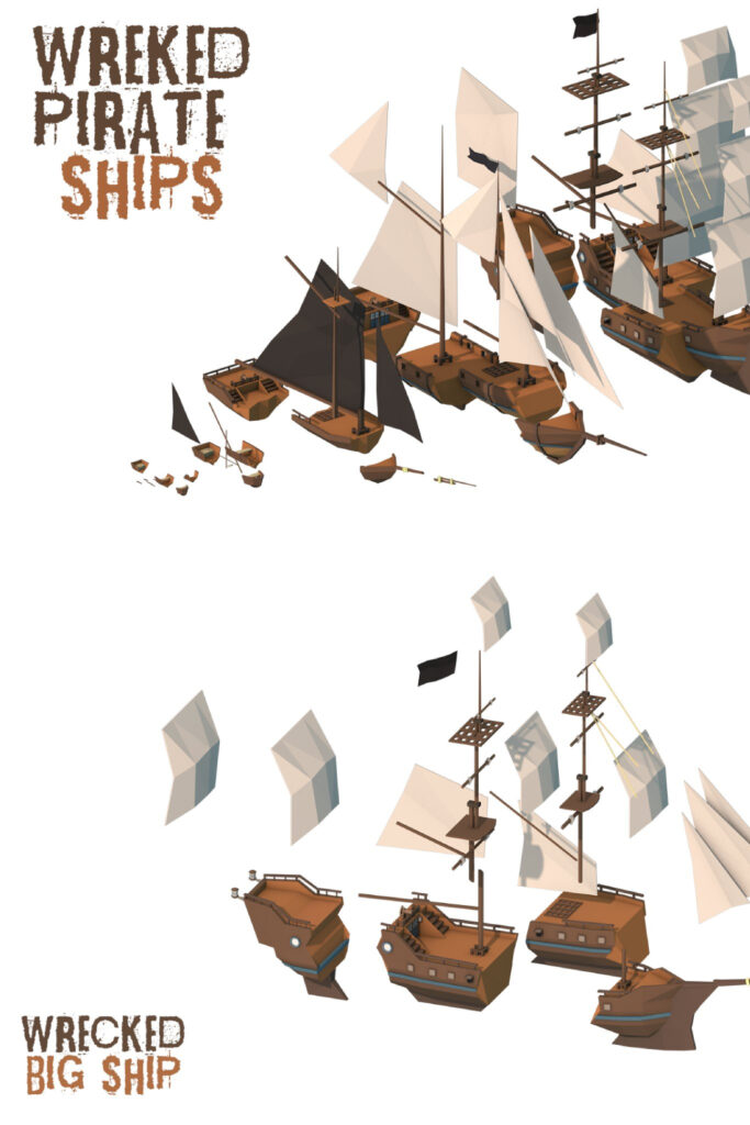 Wrecked Pirate Ships – MasterBundles