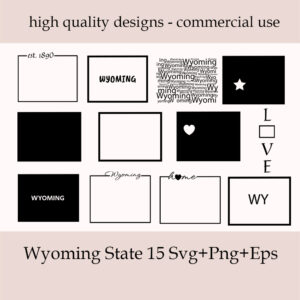 Wyoming State Svg Bundle – MasterBundles