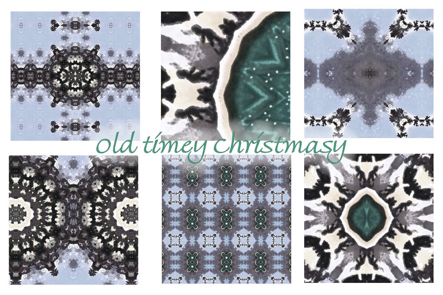 Old Timey Christmas Iced Watercolor Digital Paper - MasterBundles
