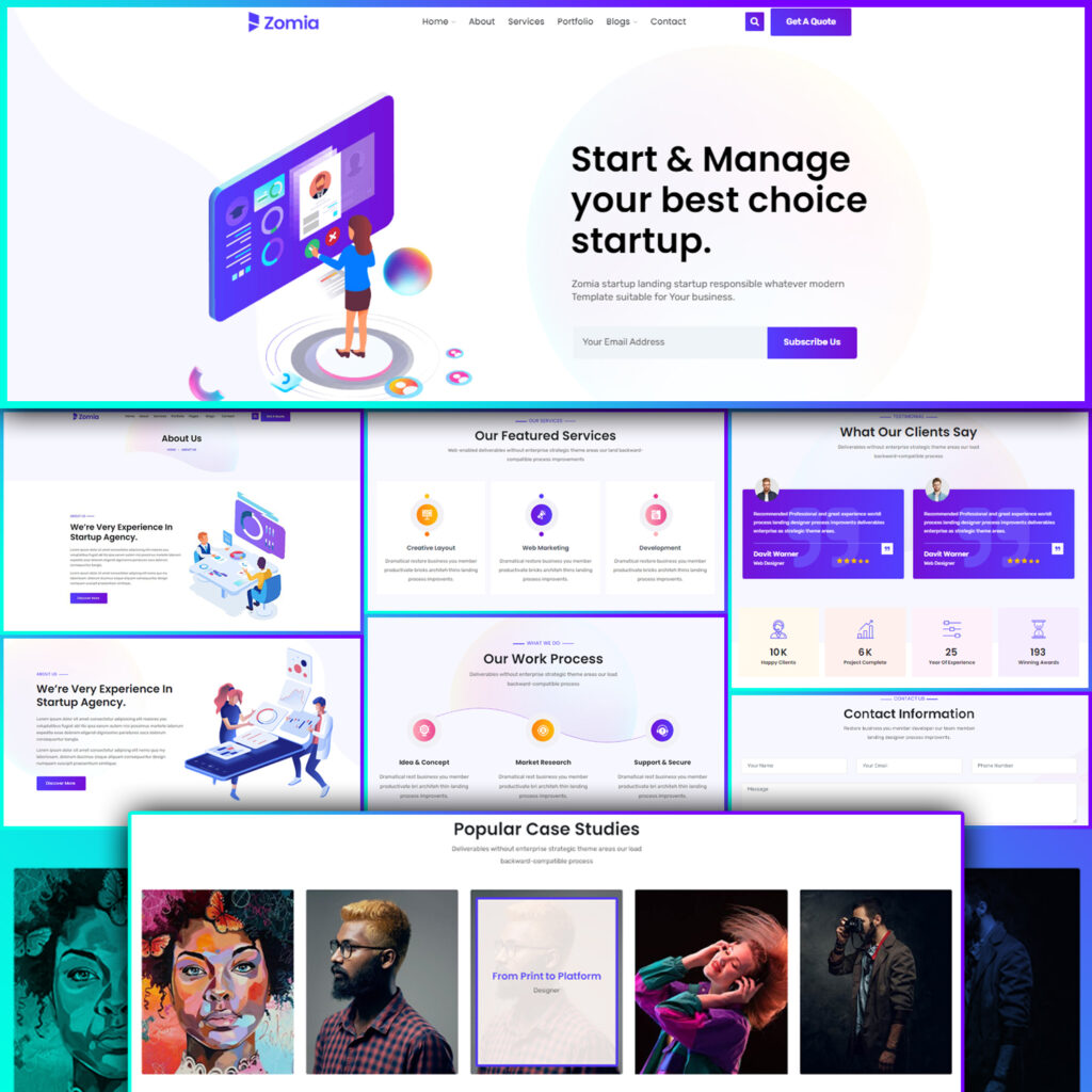 Zomia - Startup Agency WordPress Theme – MasterBundles