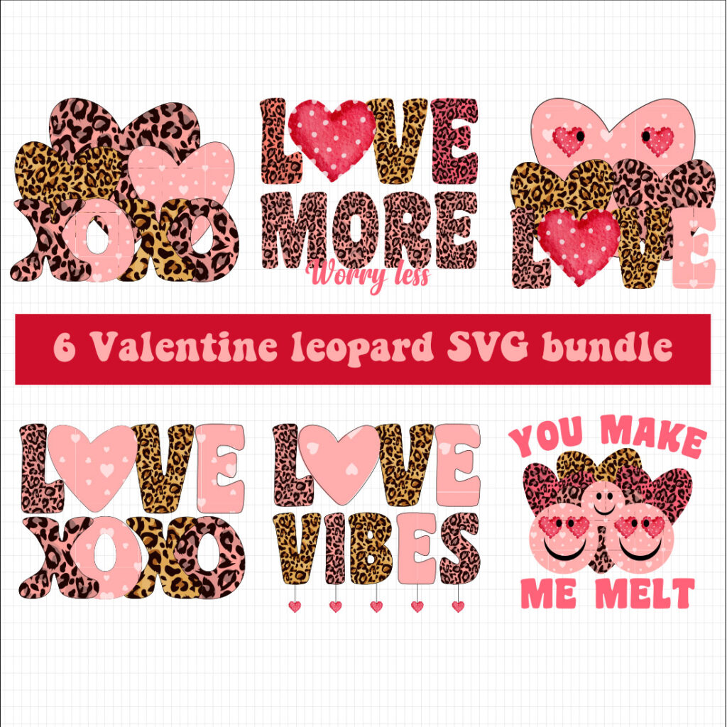 Valentine's Day Leopard SVG Bundle - MasterBundles